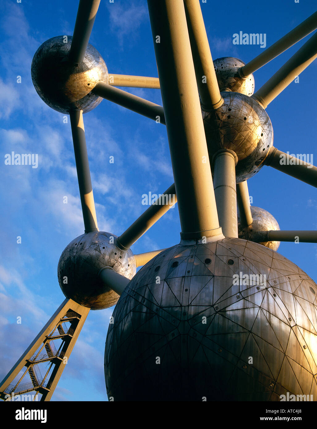Detail of the Atomium built for the occasion of the second World Fair ...