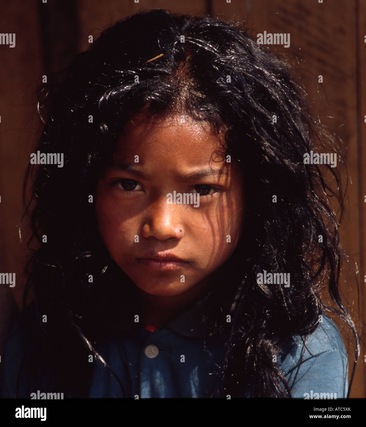 A child photographed in the Annapurna region of Nepal Stock Photo - Alamy