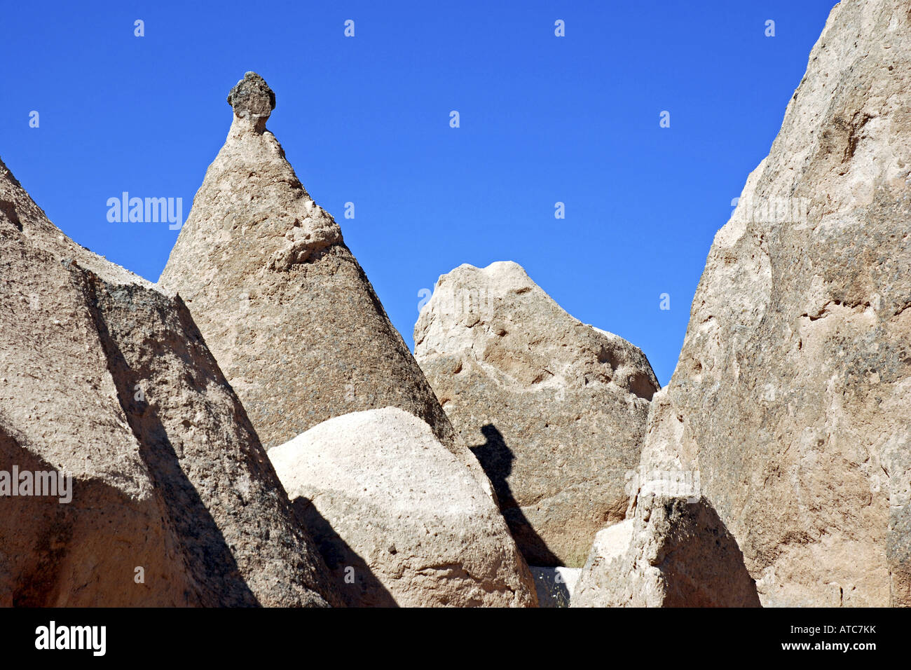 weirdly shaped tuff rock formations at Devrent Valley, Turkey, Anatolia ...