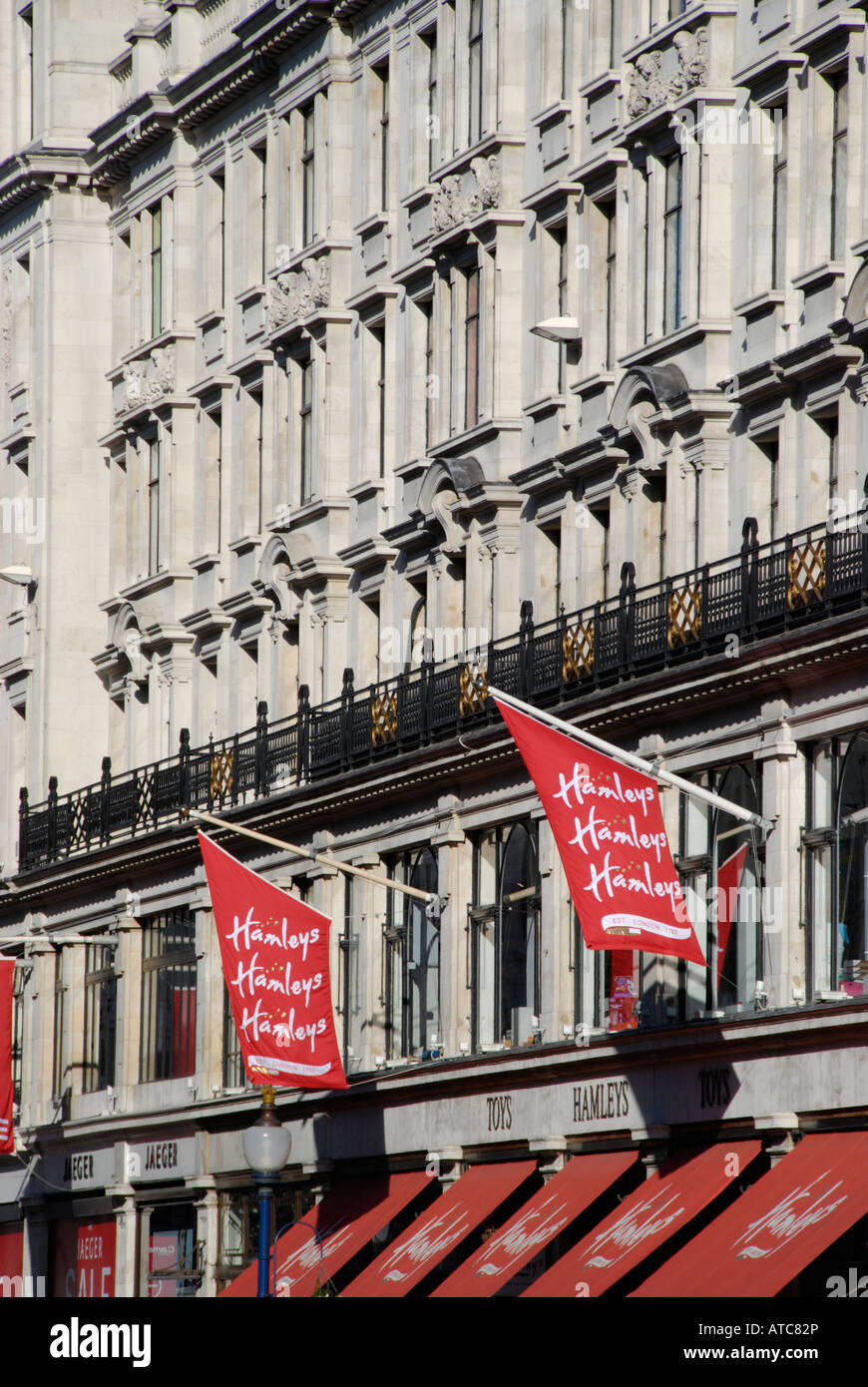 Exterior of Hamleys toy shop in Regent's Street London England Stock ...