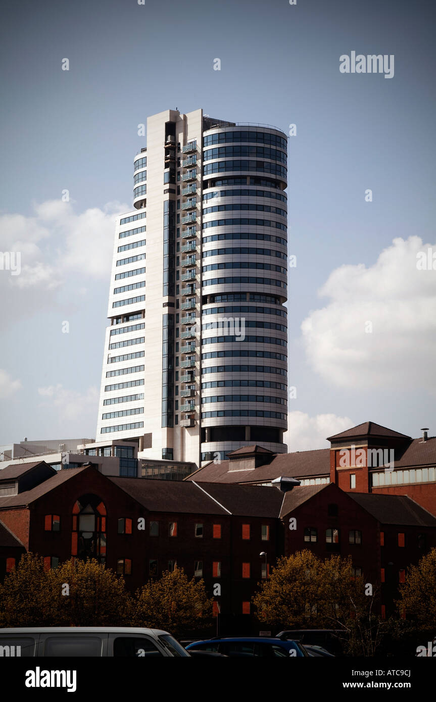 skyscraper flats housing building terrace house modern city living ...