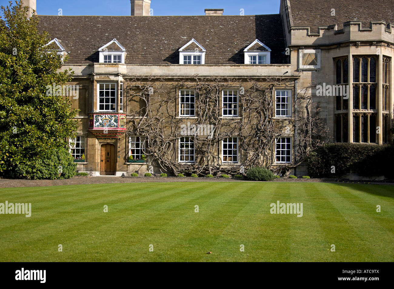 Christ College Cambridge,Cambridgeshire. East Anglia. UK Stock Photo ...