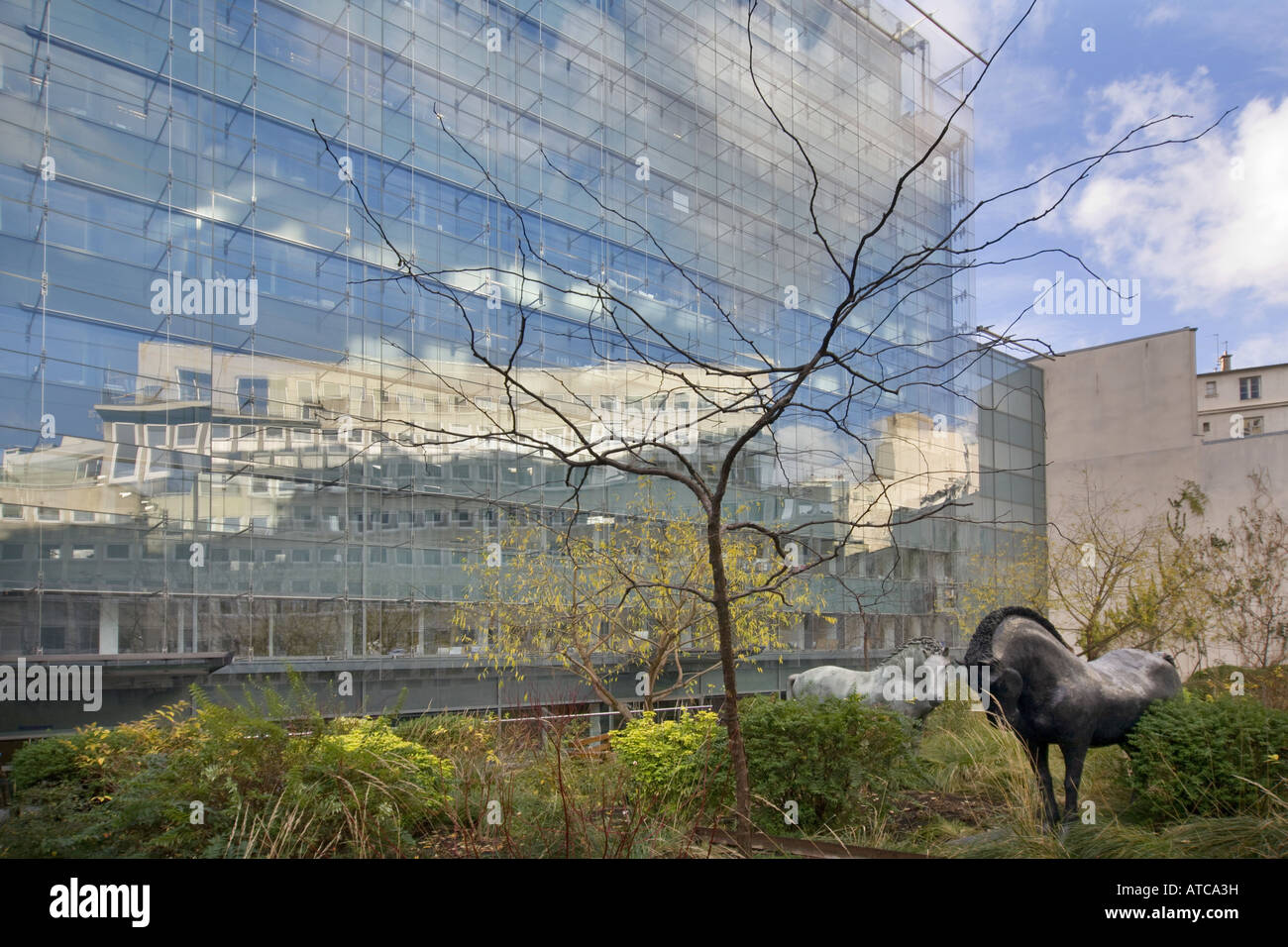 modern glass cladding, France, Paris Stock Photo - Alamy