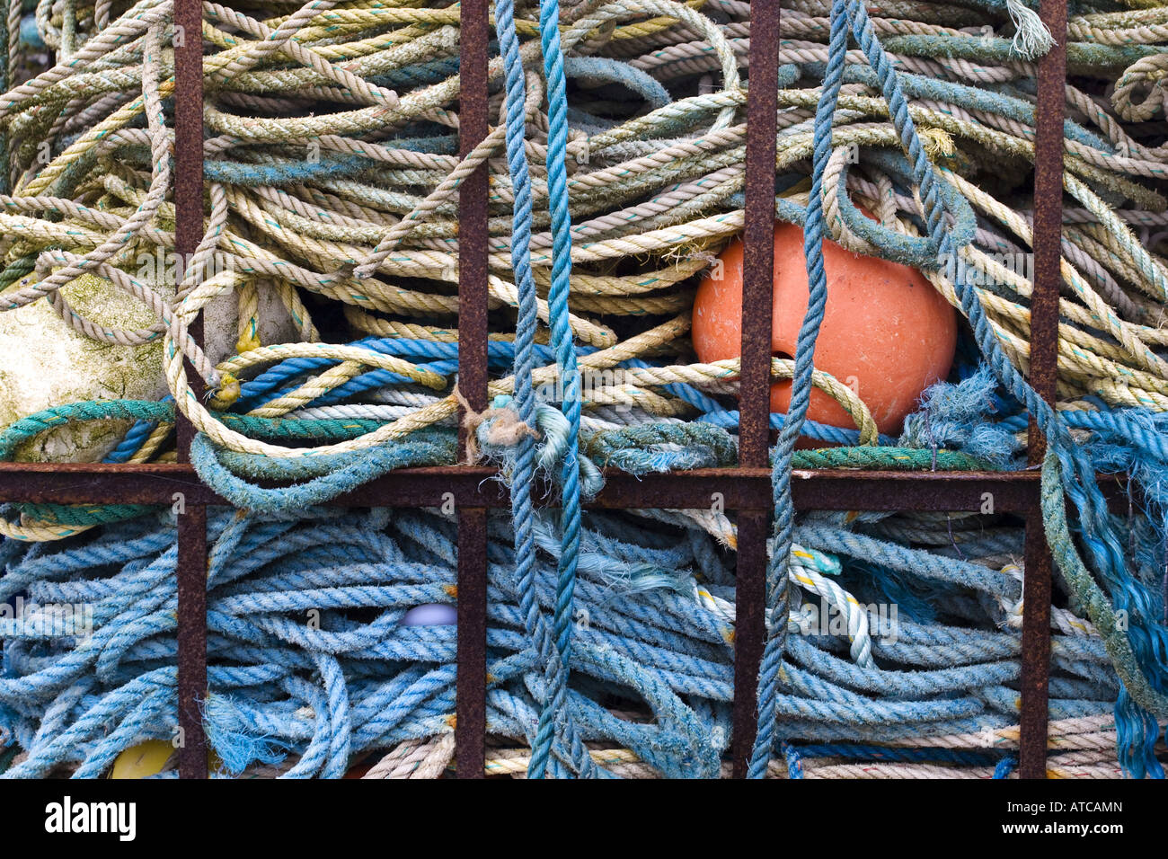 ropes in a cage, Ireland, Clarens, Carrigaholt Stock Photo - Alamy