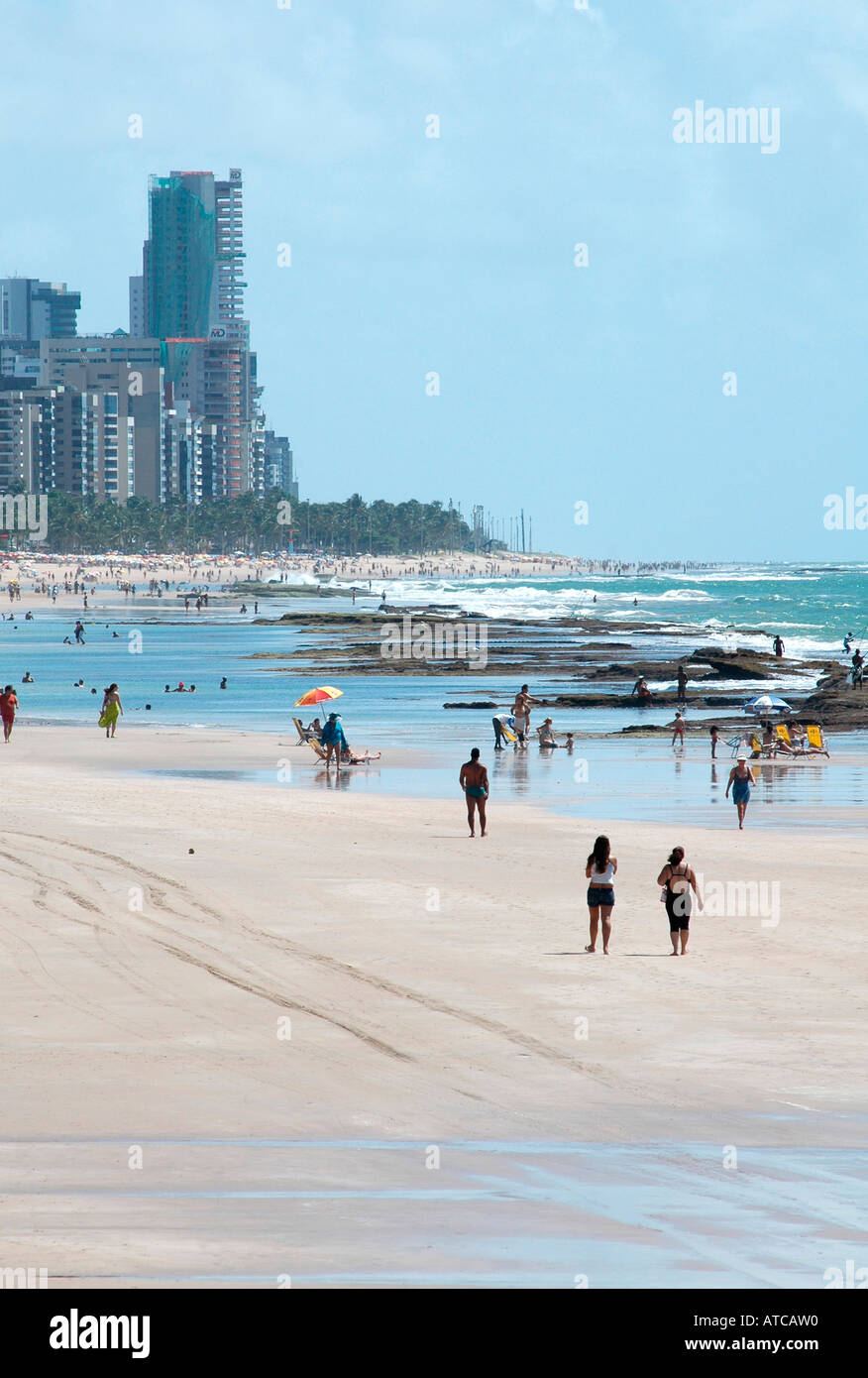 Boa Viagem beach and skyline in Recife Pernambuco Brazil South America ...