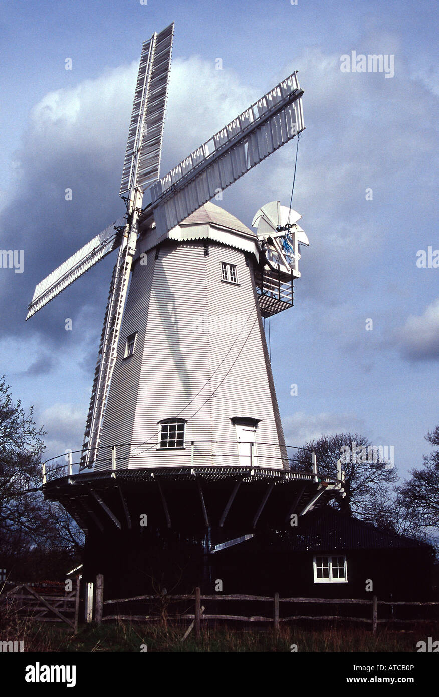 shipley windmill wooden sails sussex windmill england uk gb Stock Photo ...