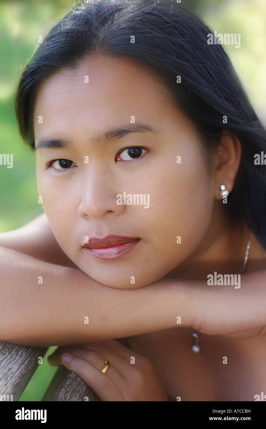 Outdoor poartrait of an asian woman Stock Photo - Alamy