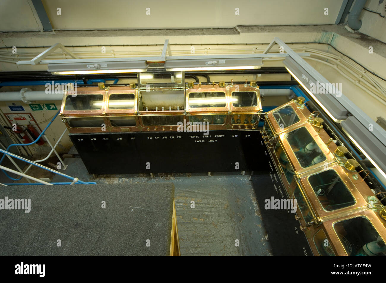 Alcohol safe in the Glenfiddich distillery, Dufftown, Moray Scotland ...