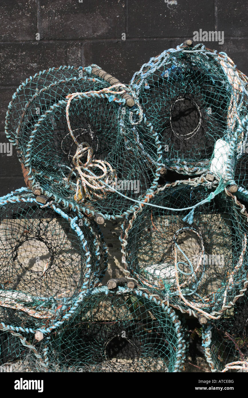 Stack of lobster nets Hastings, East Sussex, England Stock Photo - Alamy