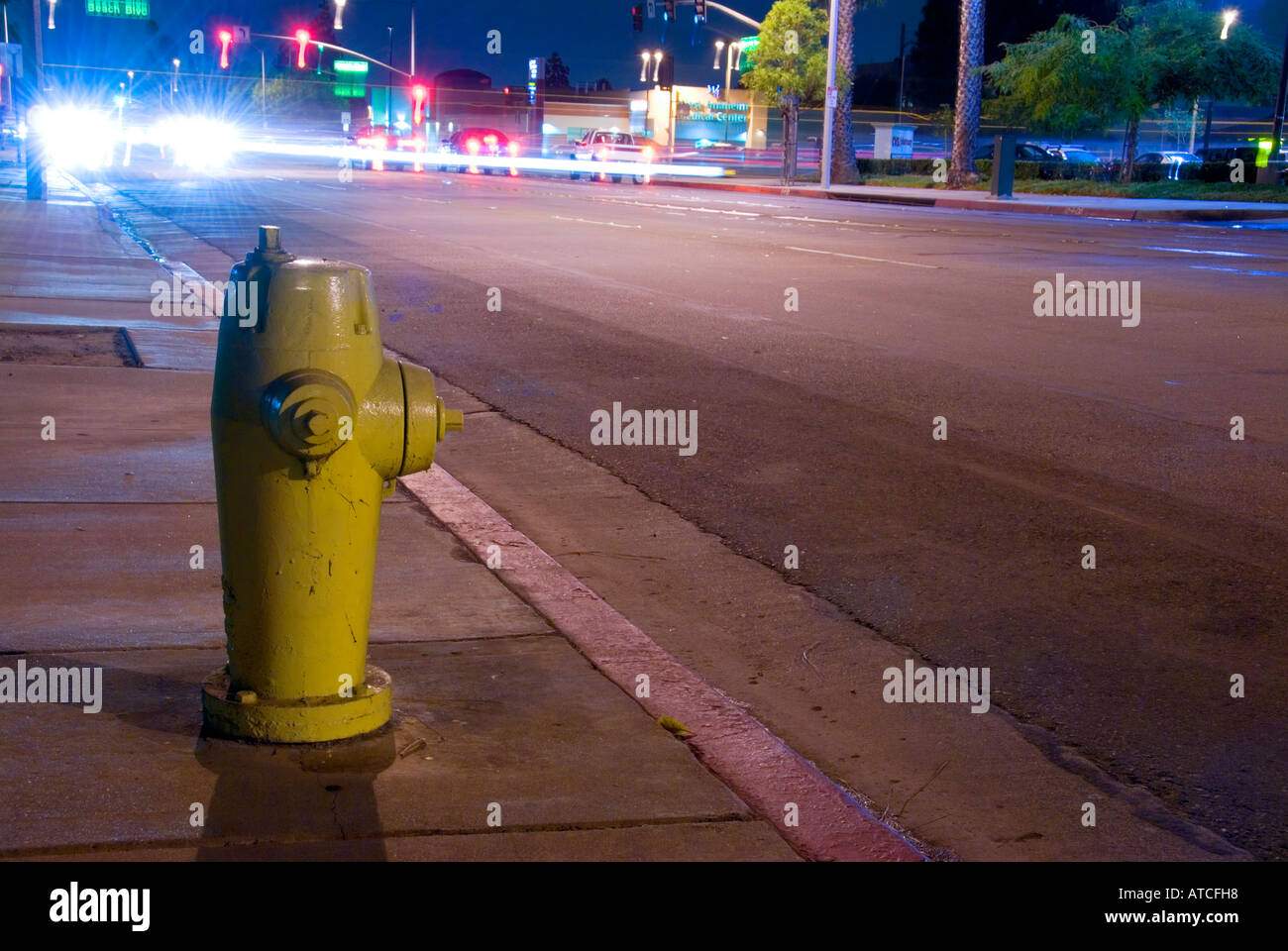 fire hydrant at night Stock Photo - Alamy