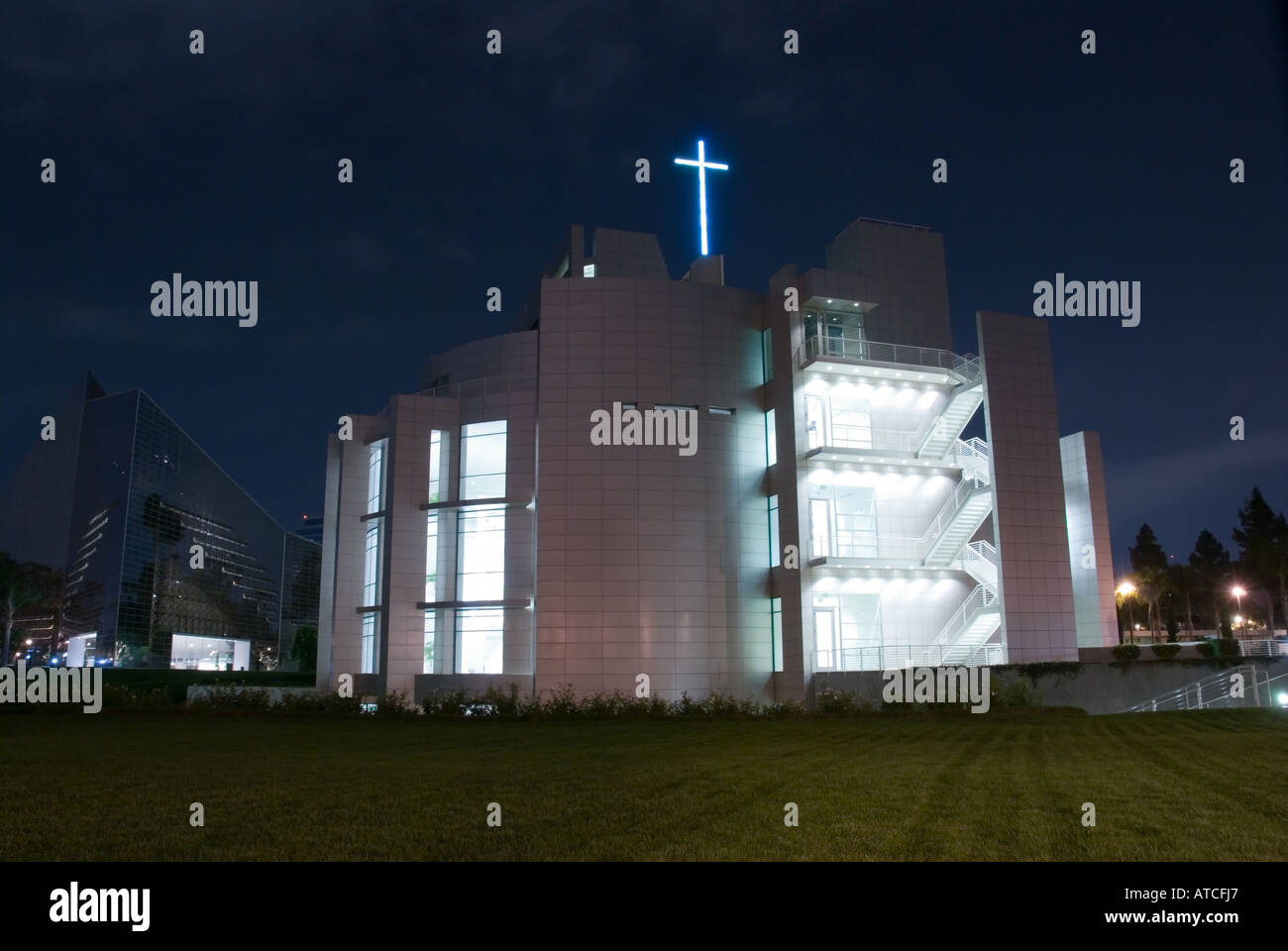 Night at Crystal Cathedral Stock Photo - Alamy