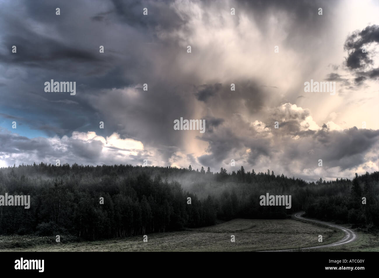 Depressing scene right after a rainstorm in hdr Stock Photo - Alamy