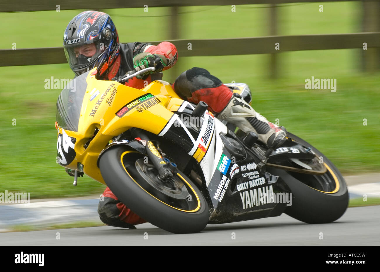 Superbike Rider on Road Racing Circuit United Kingdom Stock Photo - Alamy