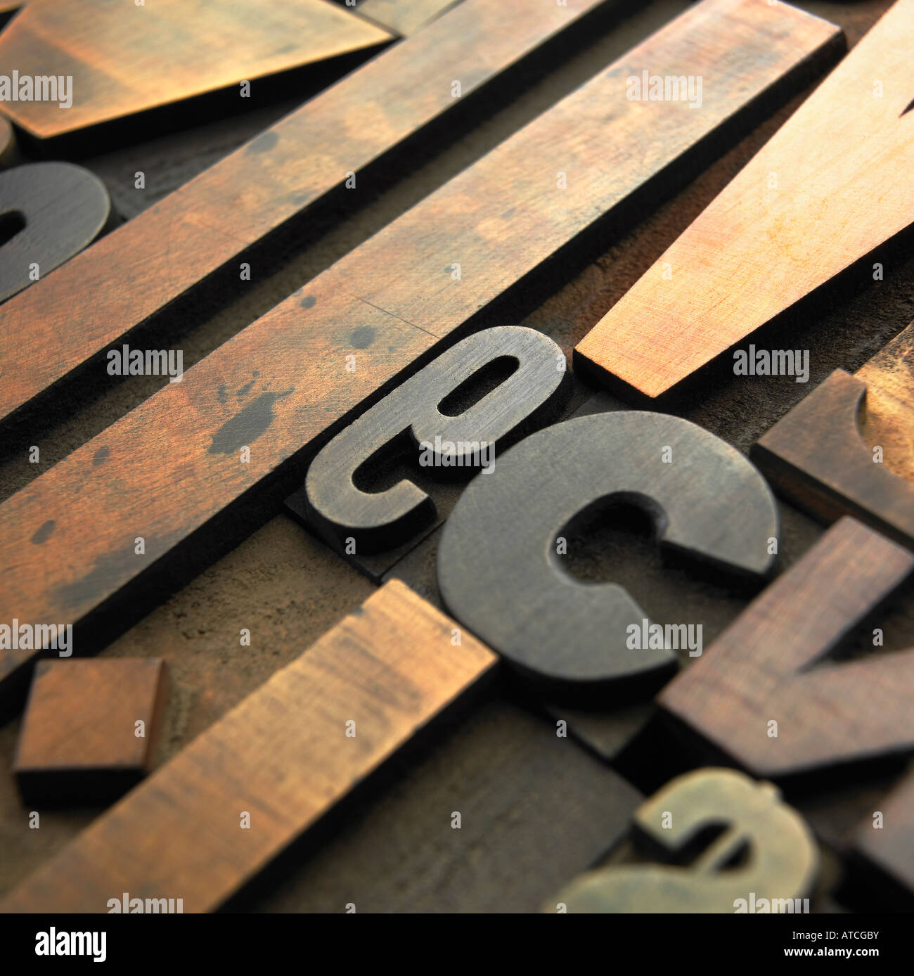 Old wooden letters Stock Photo - Alamy