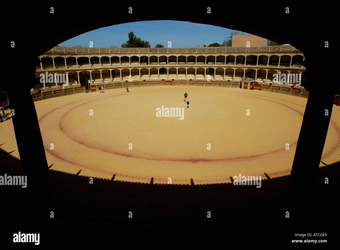 Ronda Bullring Arena Also Known As Plaza De Toros, Rhona, Andalucia ...