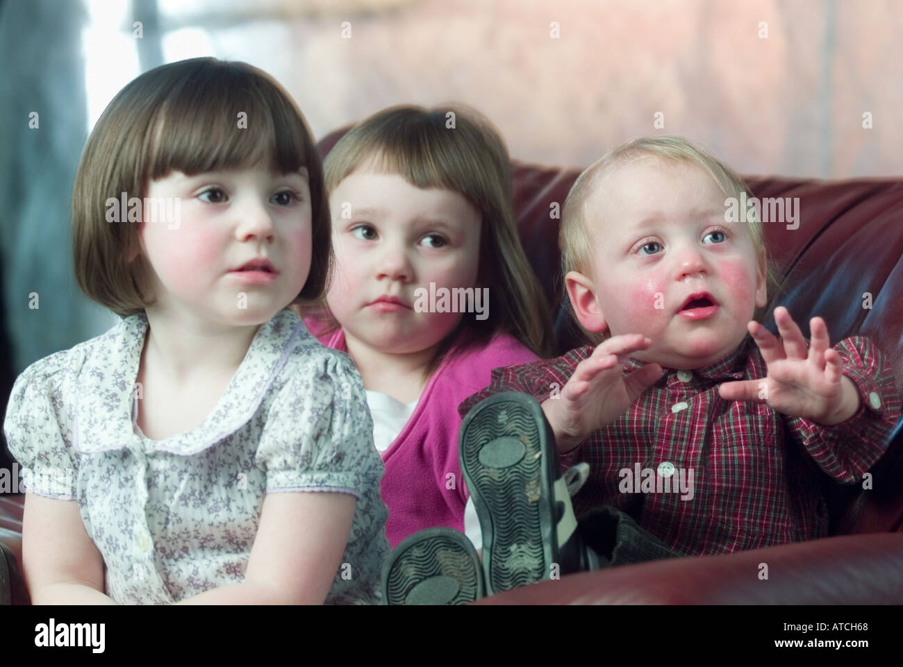Portrait little Caucasian children Stock Photo - Alamy