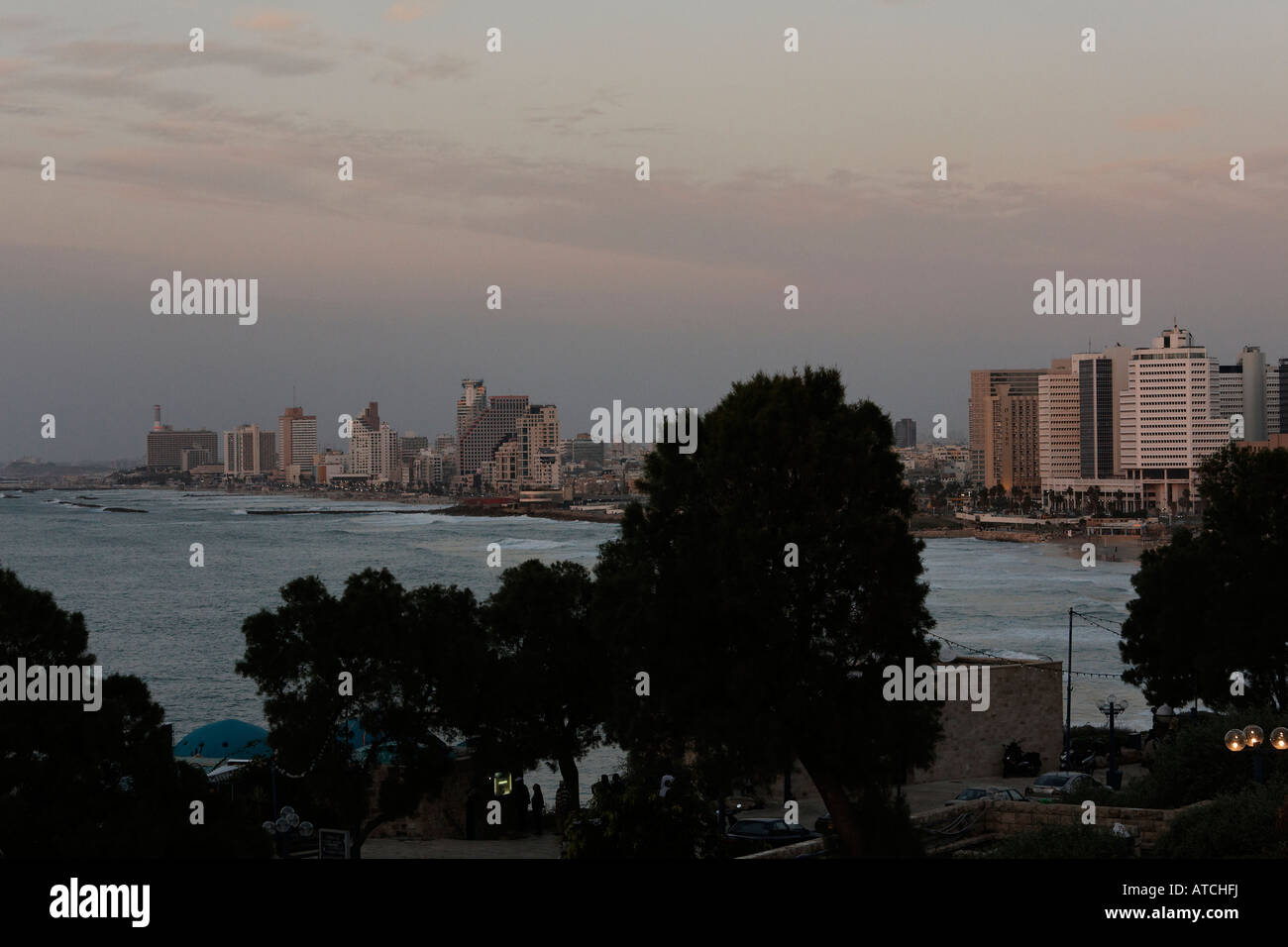 Israel Tel Aviv Yafo A view of Tel Aviv as seen from Jaffa Stock Photo ...