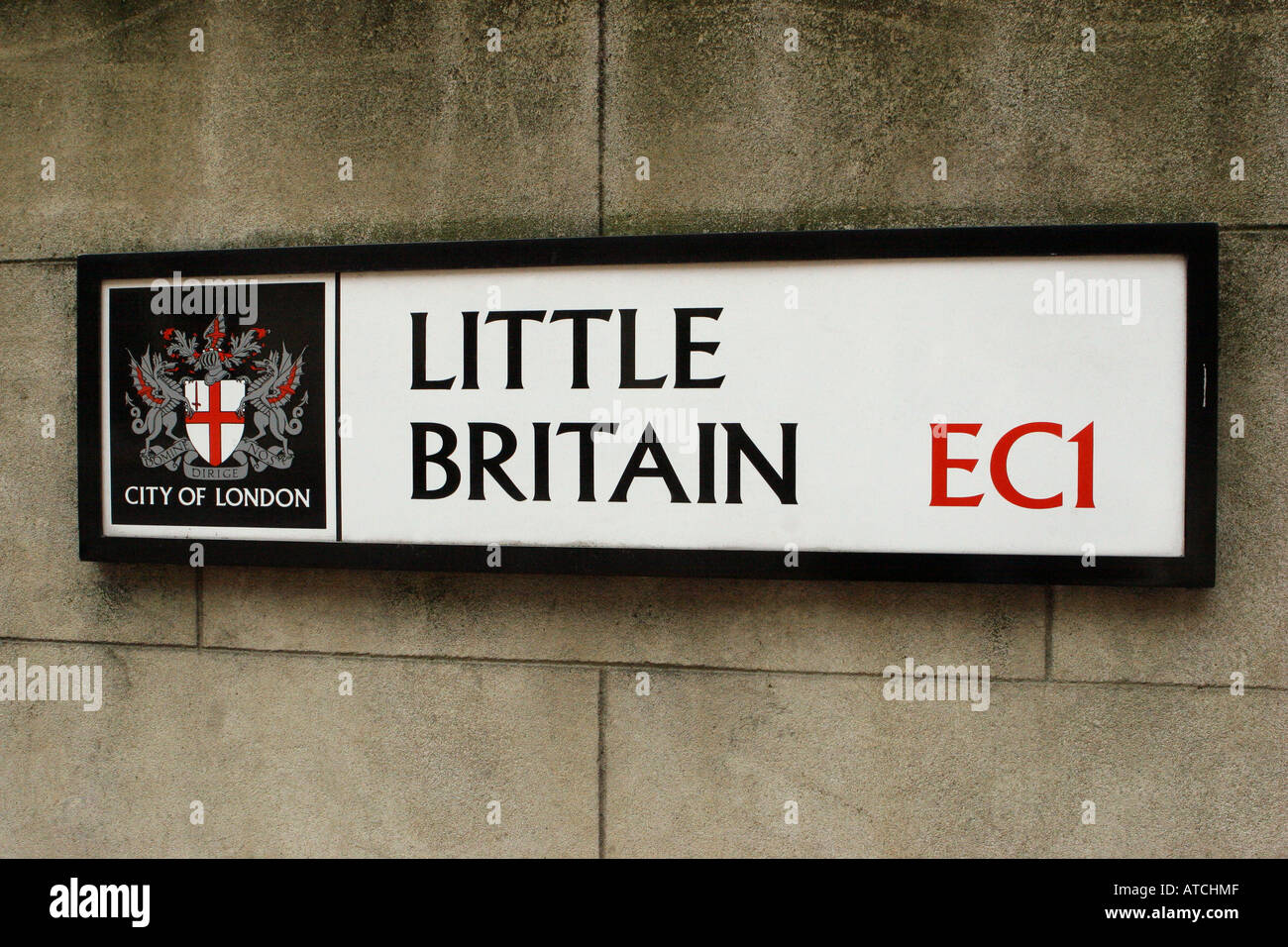 Little Britain road sign in the City of London Stock Photo - Alamy