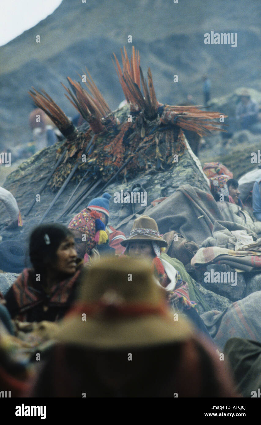 Native Quechua Indians on way to Quolloriti,the highest religious ...