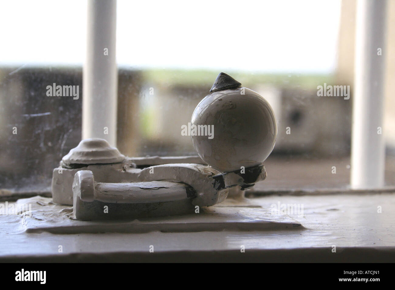 Old window latch Stock Photo - Alamy