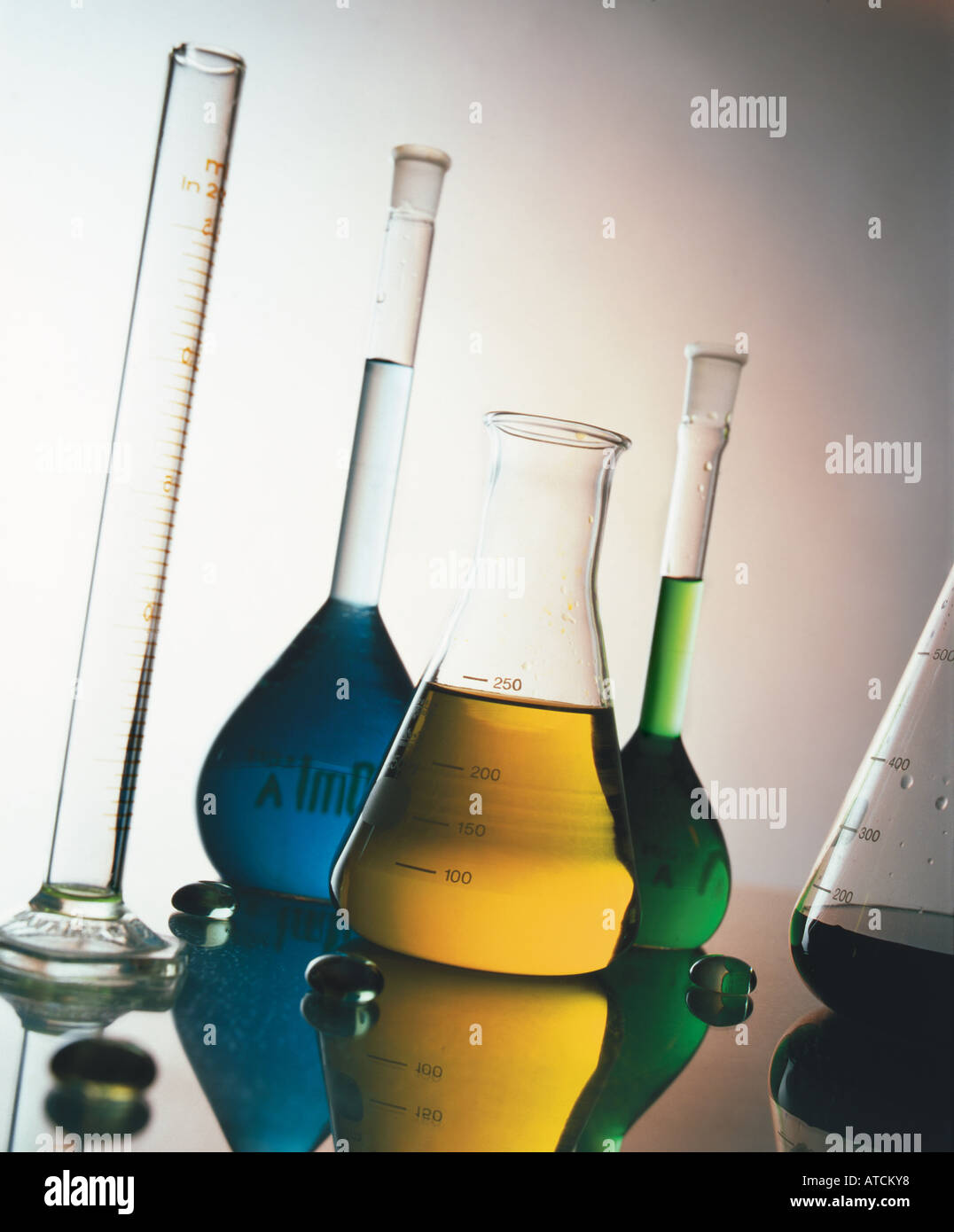 chemical test tubes in vivid colors Stock Photo - Alamy