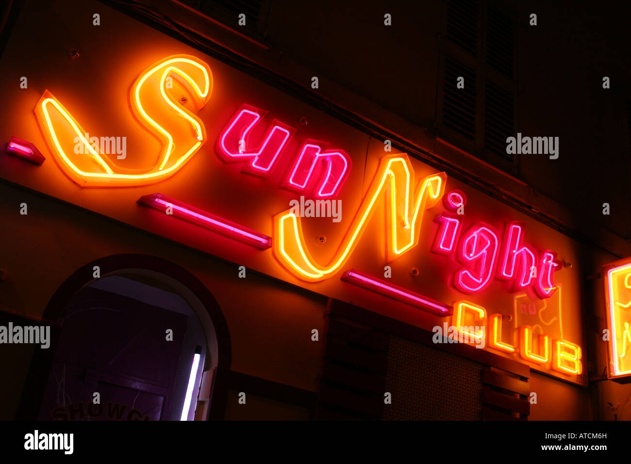 illuminated advertising;luminous advertising Stock Photo - Alamy