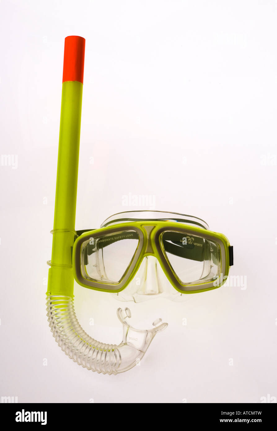 new silicone rubber goggles and snorkel Stock Photo - Alamy