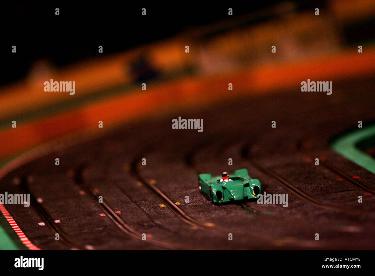 A scalextric model car racing on a track Stock Photo - Alamy