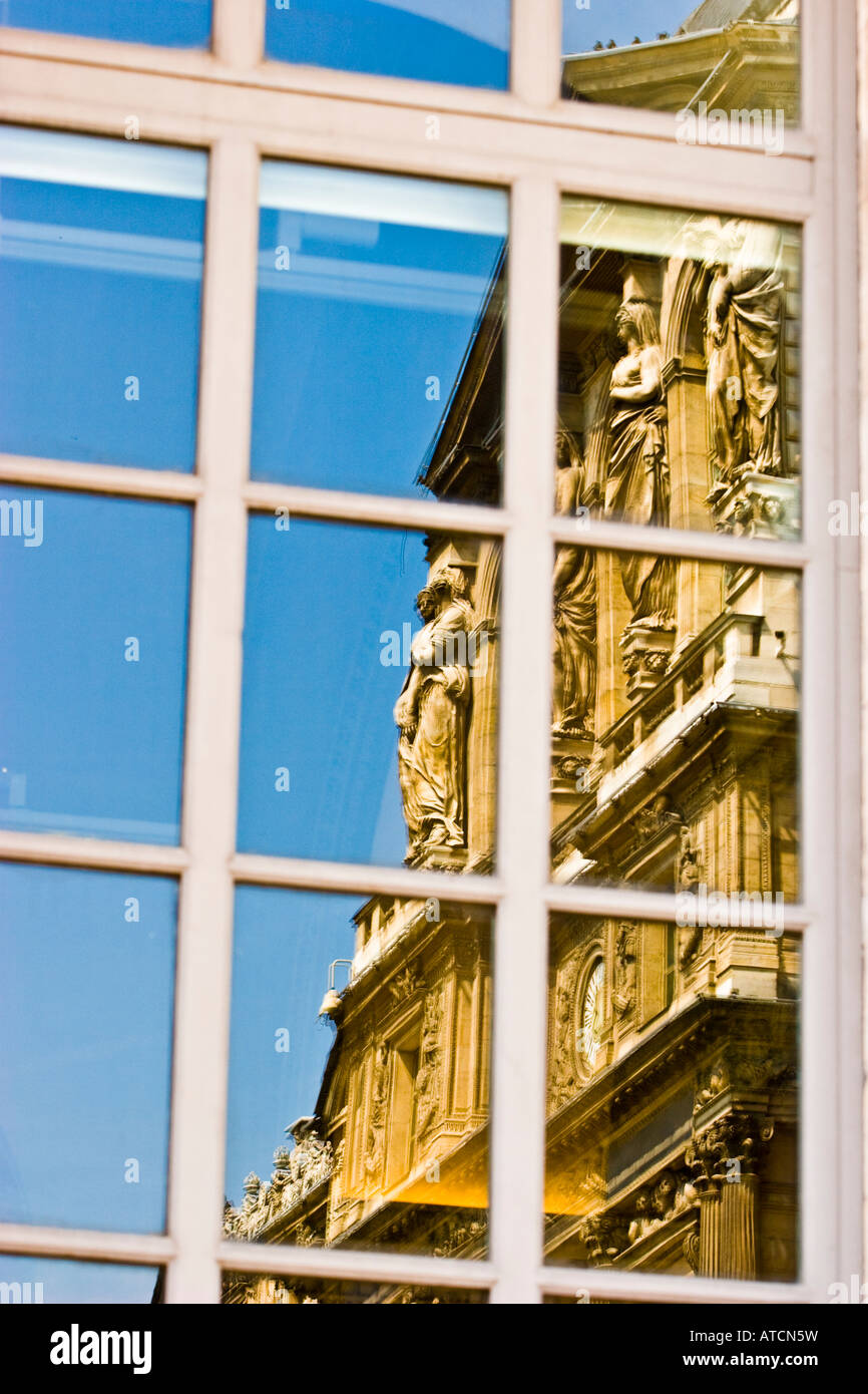 france Paris Louvre, reflections Stock Photo - Alamy