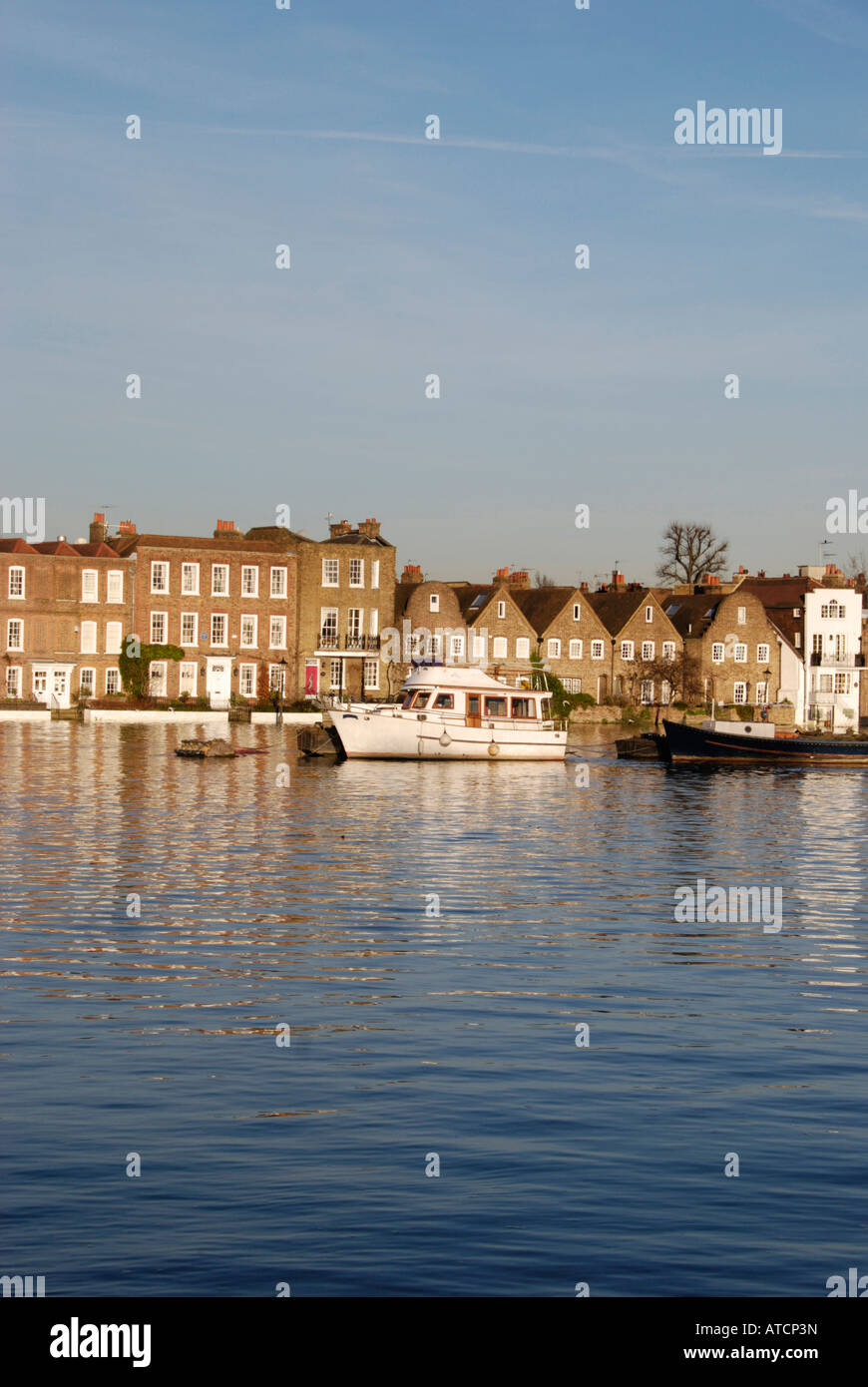 Strand on the Green and the River Thames Chiswick London England Stock ...