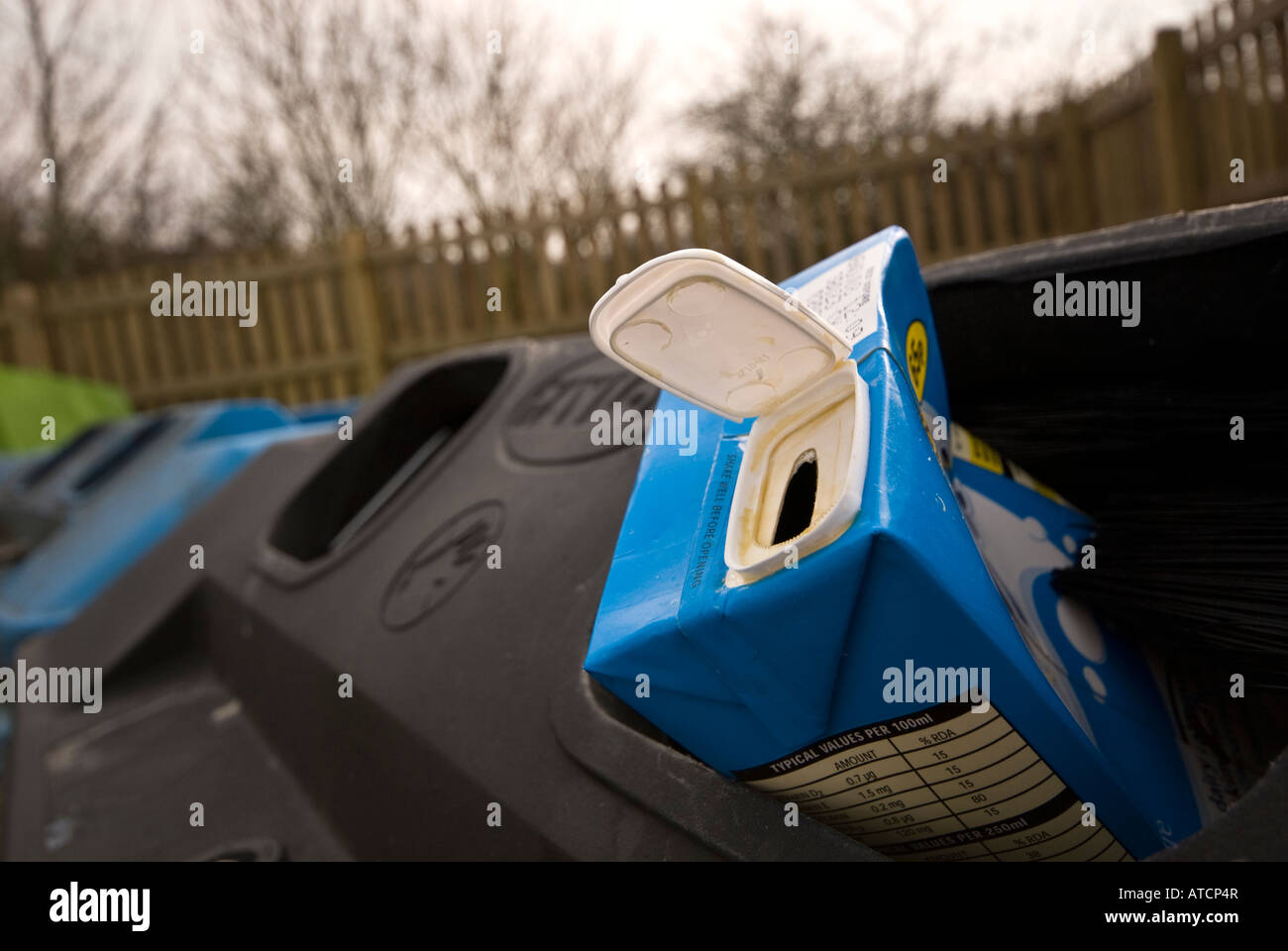 Carton Recycling bin Stock Photo - Alamy