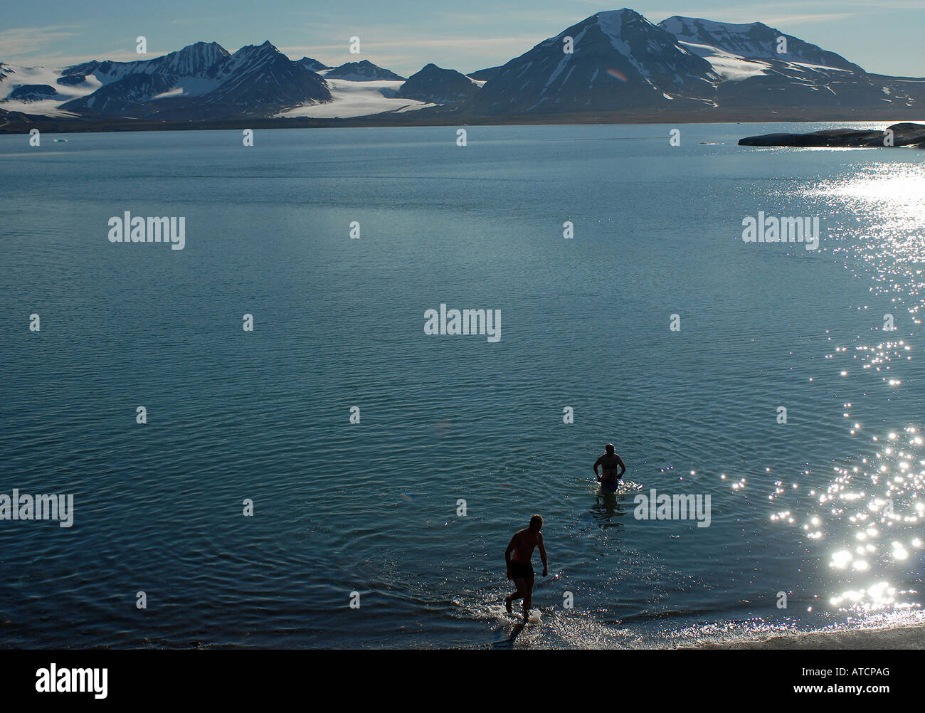Cold water swim. mountains hi-res stock photography and images - Alamy
