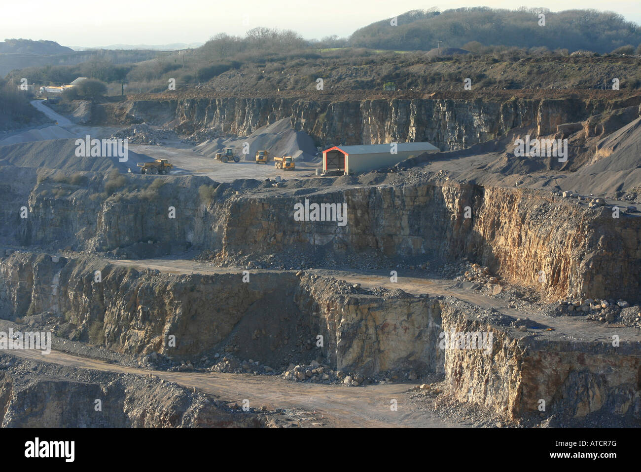 Quarry at South Cornelly Porthcawl Stock Photo - Alamy