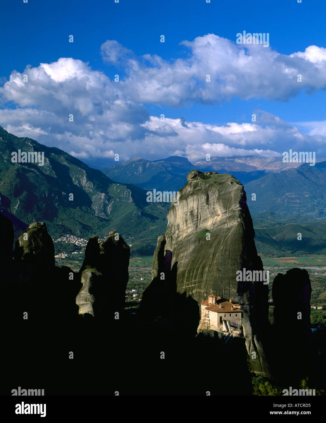 Isolated Monastery On Top Of the Rock, Meteora, Greece Stock Photo - Alamy