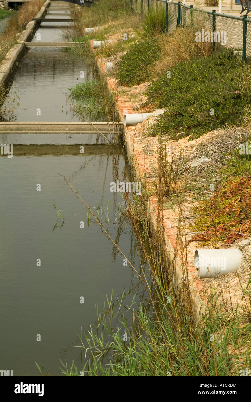 polluted irrigation canal near Valencia, Spain Stock Photo - Alamy