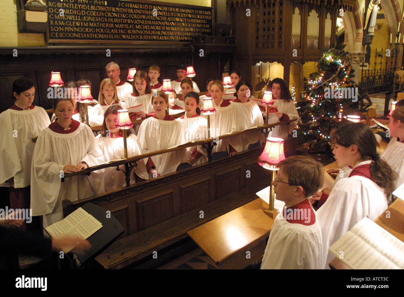 Mixed Choir in independent School chapel East London GB UK Stock Photo ...