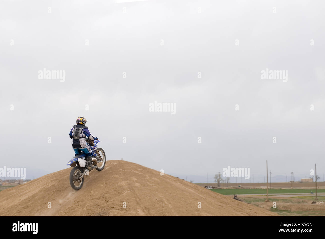 Dirt bike at motocross track Stock Photo - Alamy