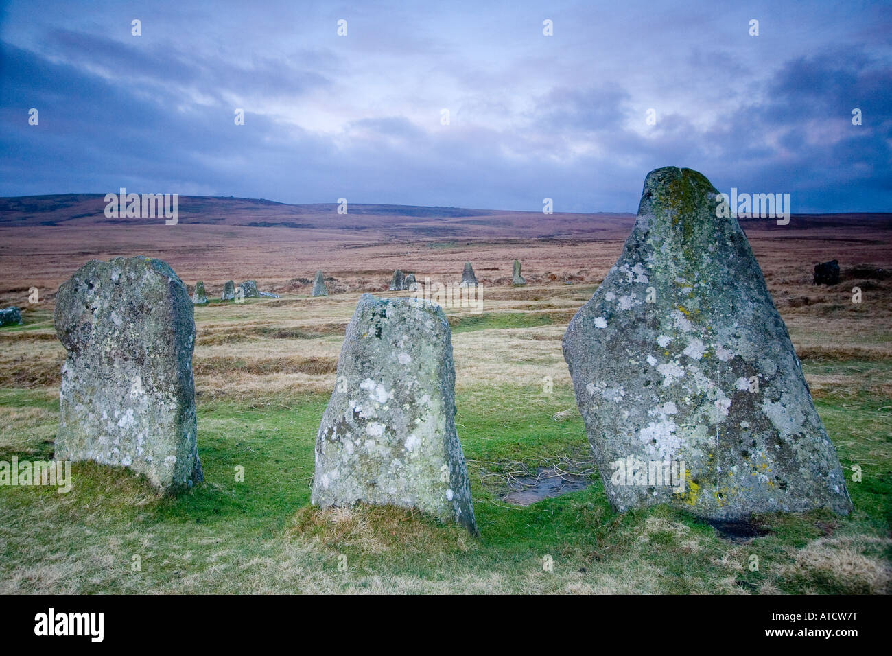 Scorhill stone circle Stock Photo - Alamy