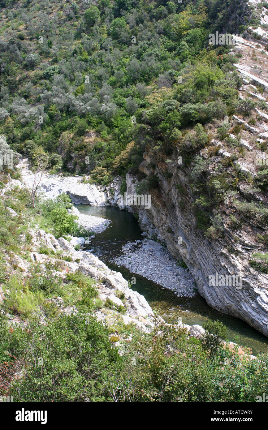 Valley with river Stock Photo - Alamy