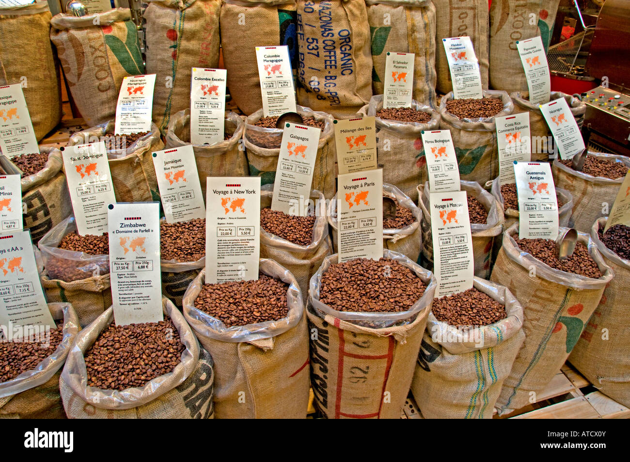 Place de Madeleine Paris luxury food shop Hediard coffee Stock Photo ...