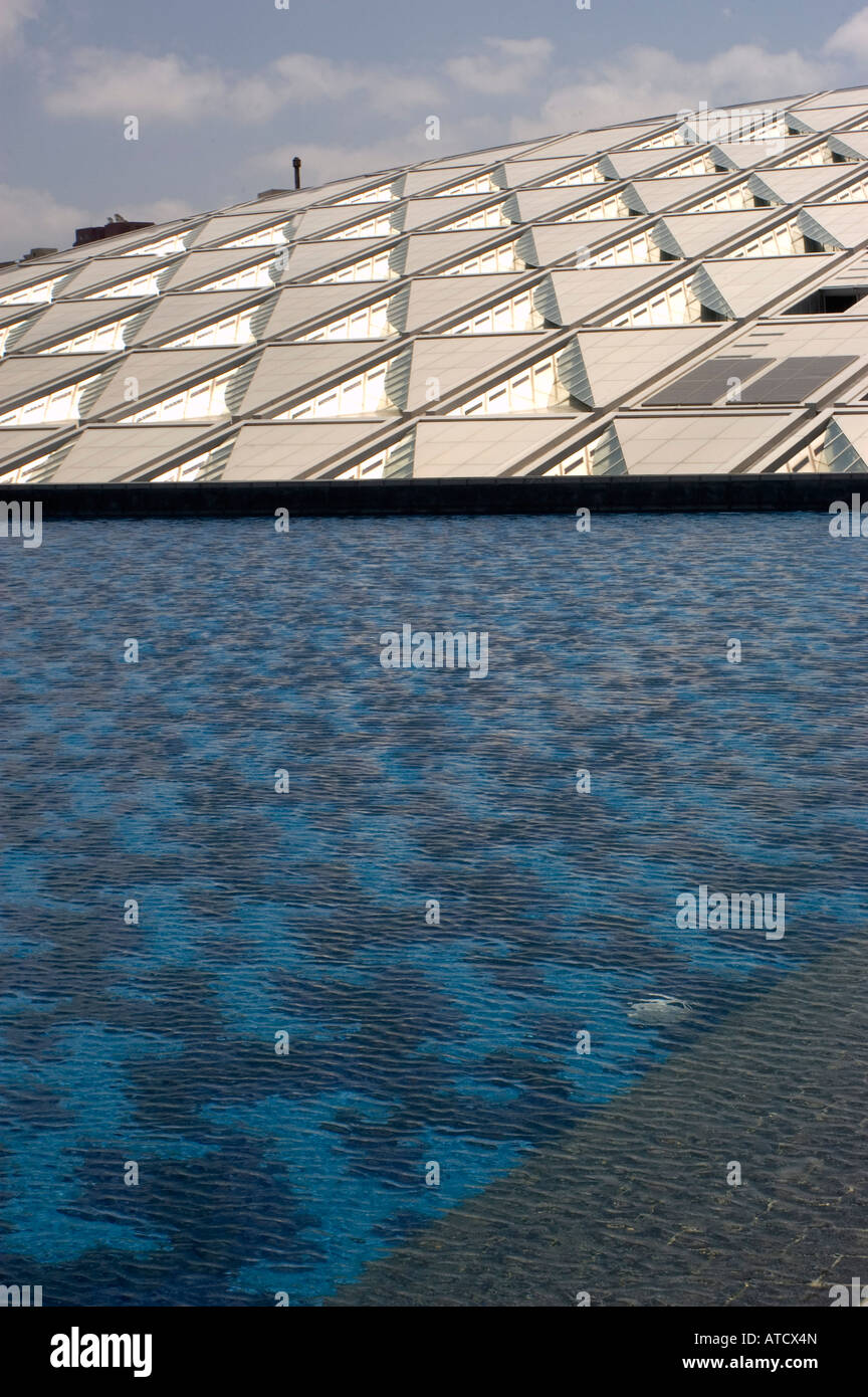 Architectural detail Library of Alexandria in Alexandria Egypt Stock ...