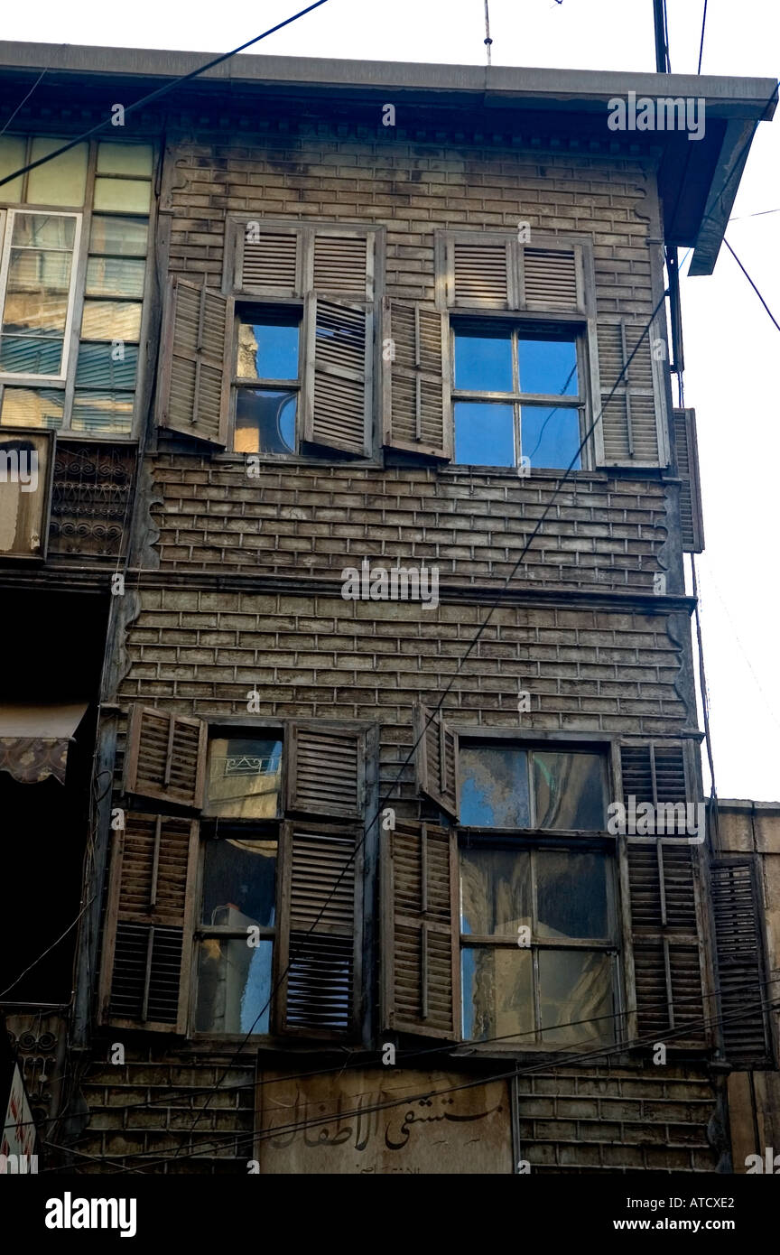 Building facade in Jedeideh Quarter old city of Halab, Aleppo, Syria ...