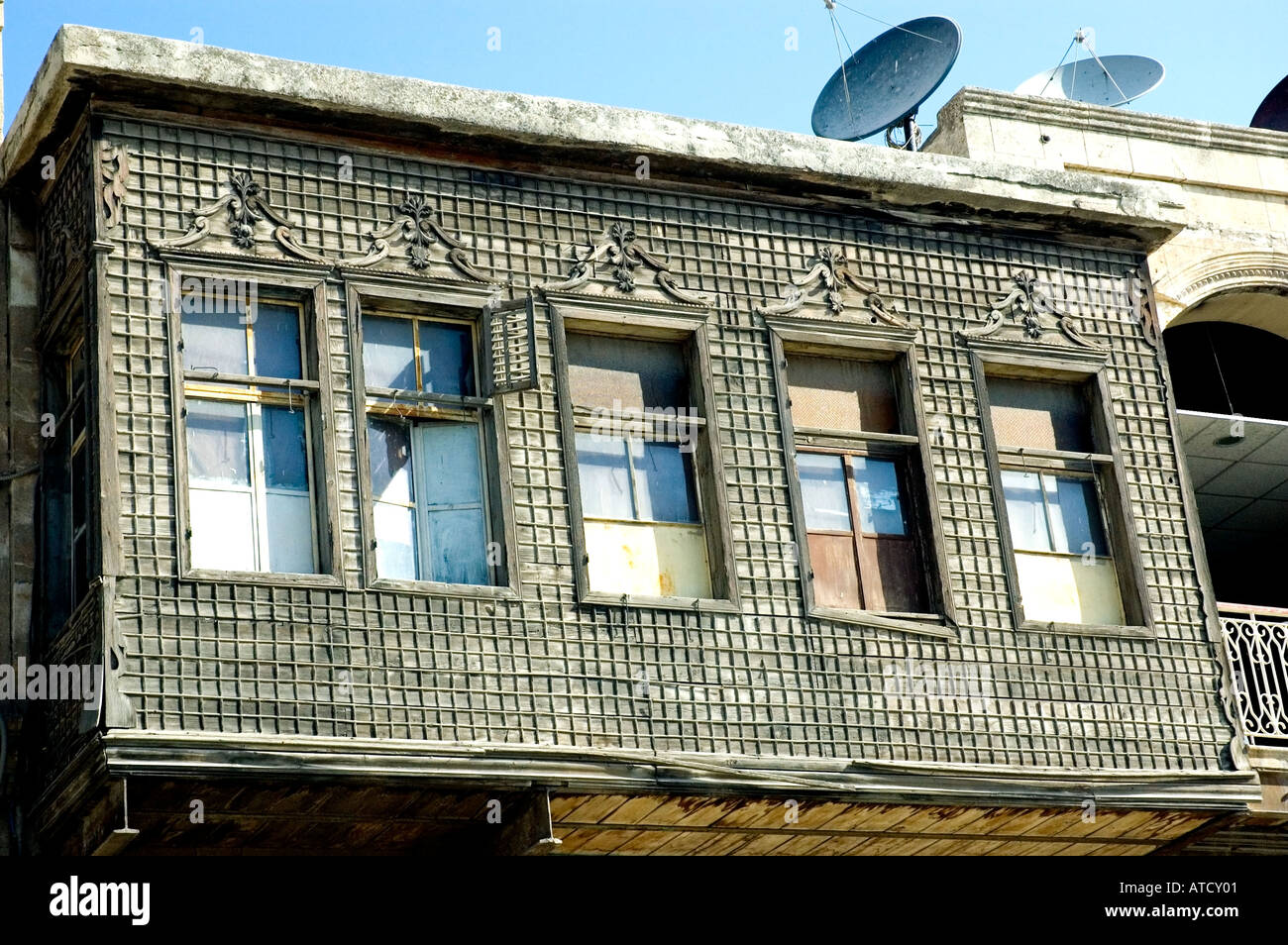 Building facade in old city of Halab, Aleppo, Syria, Middle East. DSC ...
