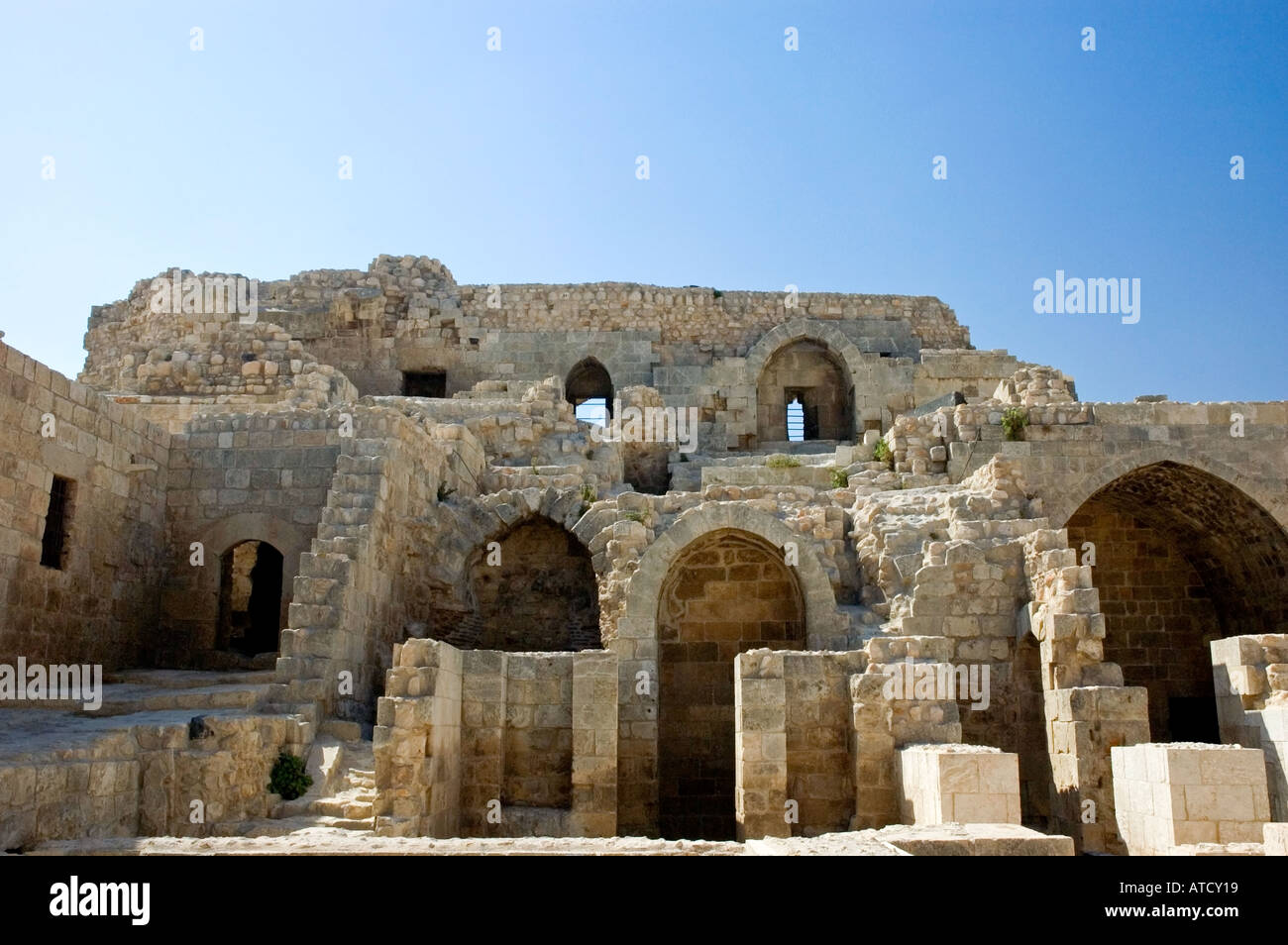 Ancient ruins and excavation within the Citadel, in old city of Halab ...