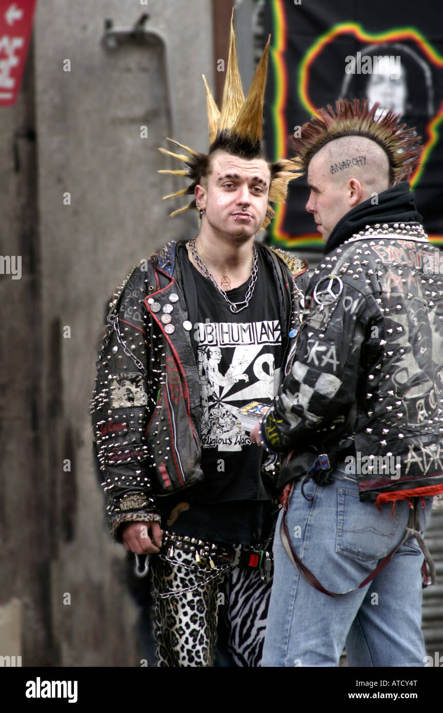 two punks at Camden Town Stock Photo - Alamy