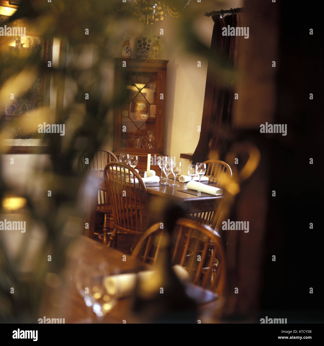 The interior of The Merchant House Restaurant in Ludlow, UK Stock Photo ...