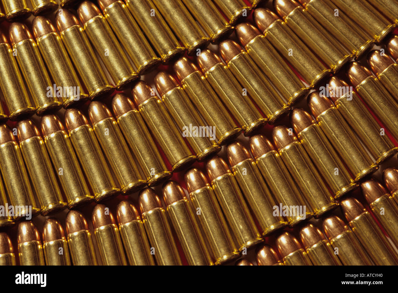 Cartridges 38 Special Rows Of Bullets Patterns Warm Light Stock Photo Alamy