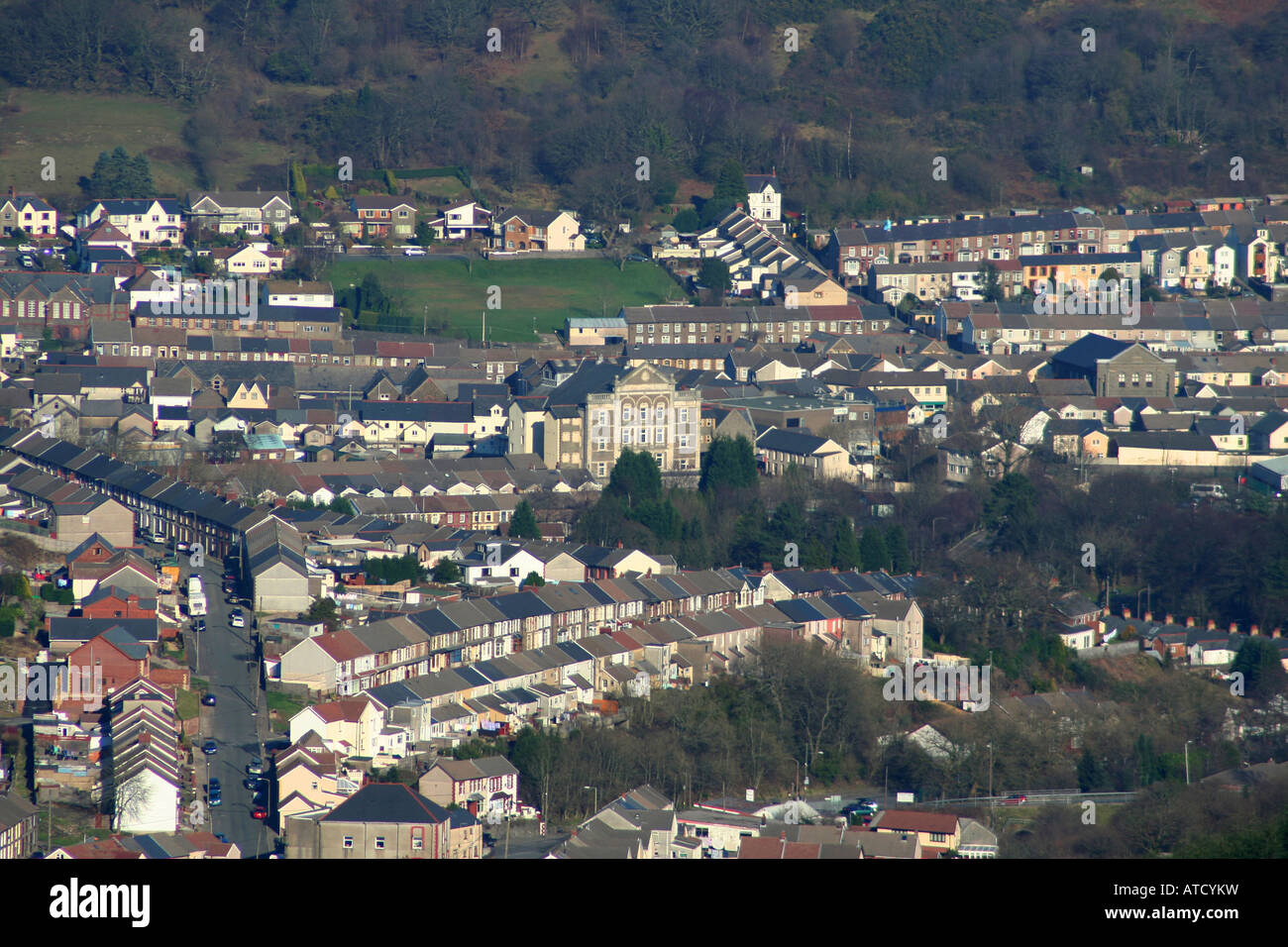 Treorchy Town Rhondda Stock Photo - Alamy