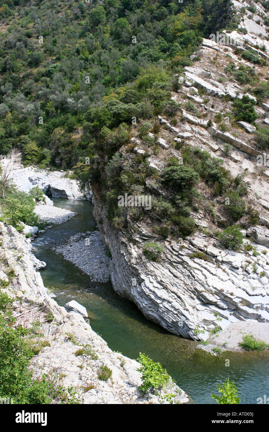 Valley with river Stock Photo - Alamy