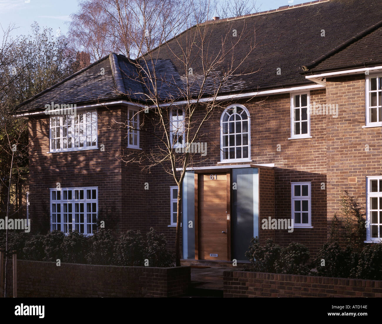 House on Frognal, Hampstead. Facade with porch extension. Architect ...